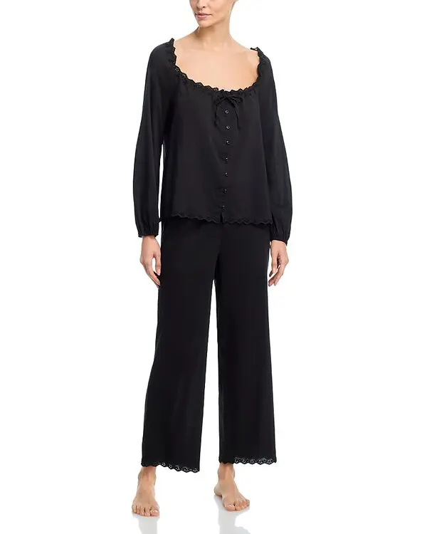 REFORMATION Paloma Pajama Set - Black