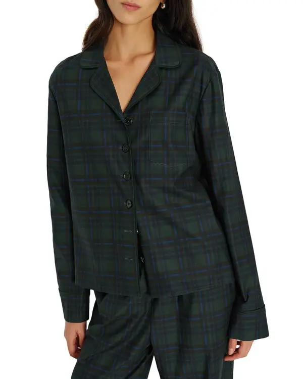 REFORMATION Coco Pajama Set - Forest Plaid