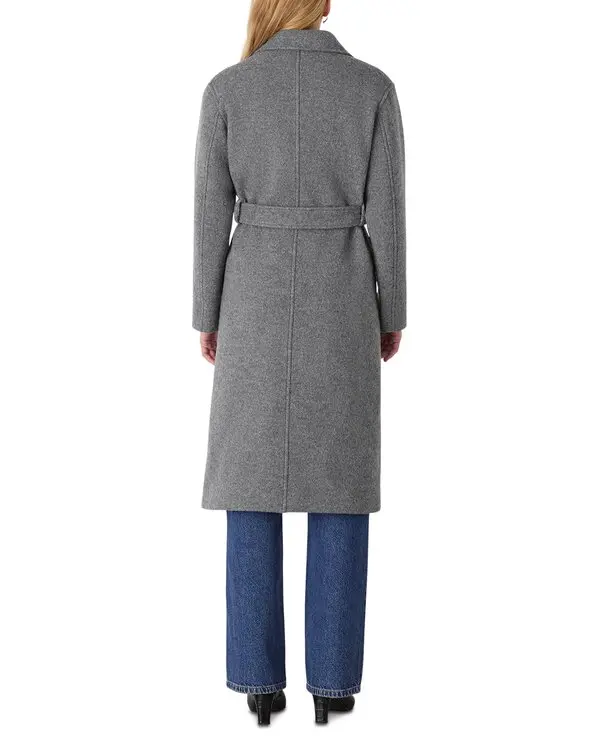 Whistles Long Belted Wool Coat - Grey