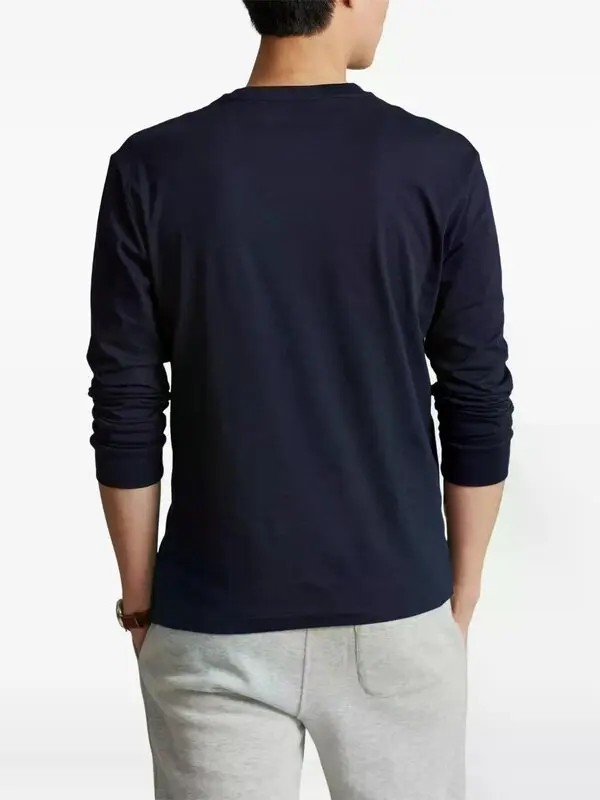 Polo Ralph Lauren Logo-embroidered Long-sleeve T-shirt - Blue