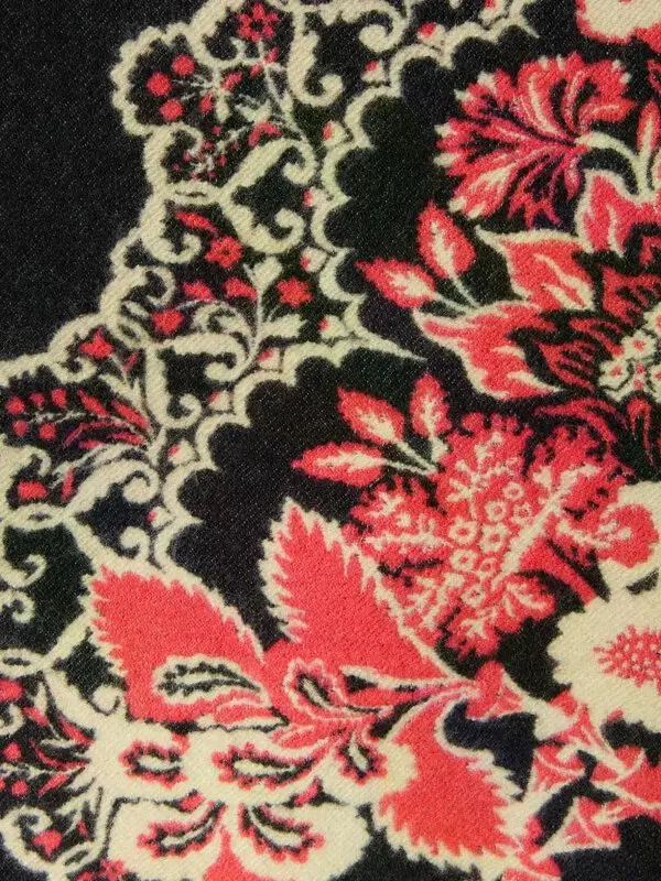 La DoubleJ Soul Floral-print Poncho - Black