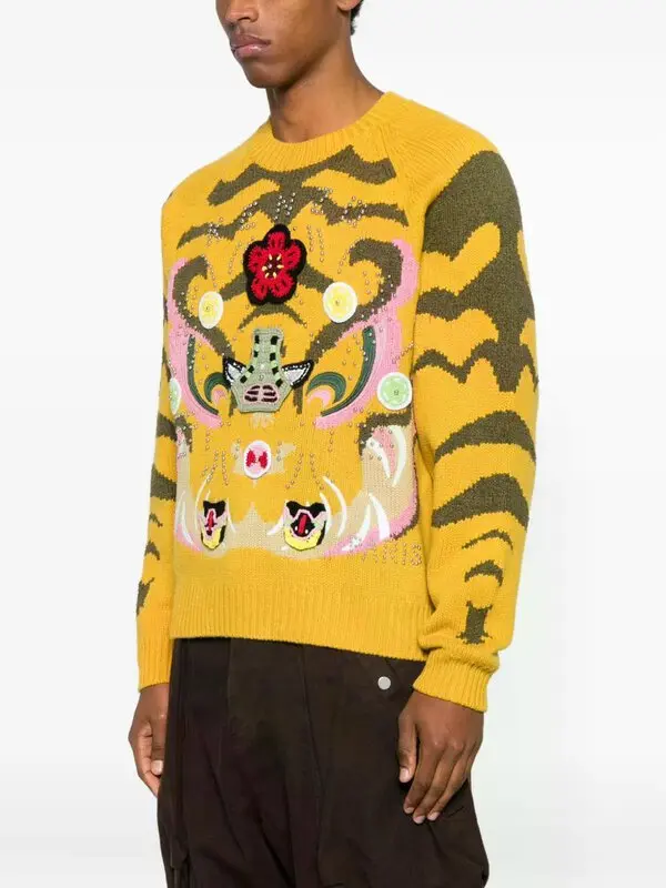 Kenzo Tiger-embellished Knit Sweater