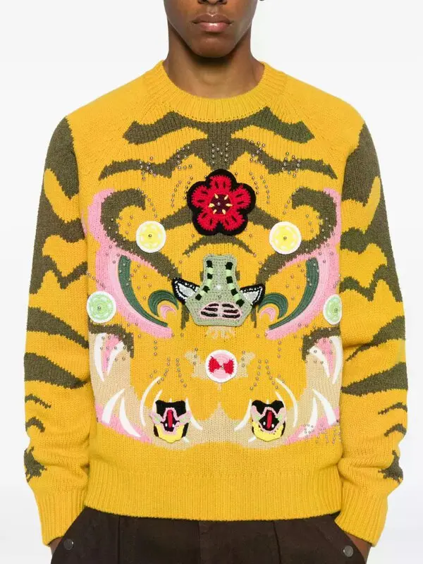 Kenzo Tiger-embellished Knit Sweater