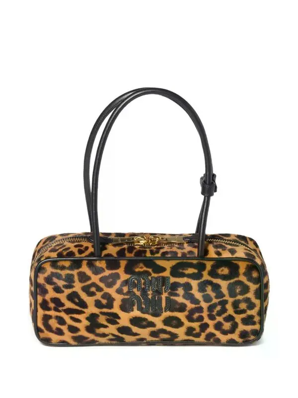 Miu Miu Animal-print Tote Bag - Brown