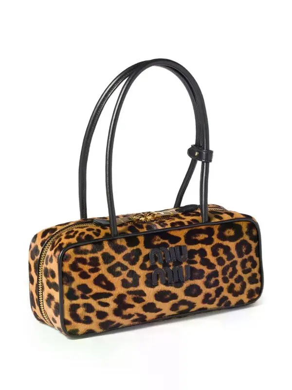 Miu Miu Animal-print Tote Bag - Brown