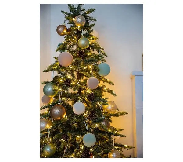 LAUREN MCBRIDE As Is 5' Illuminated Led Tree W/pinecones By - One-color