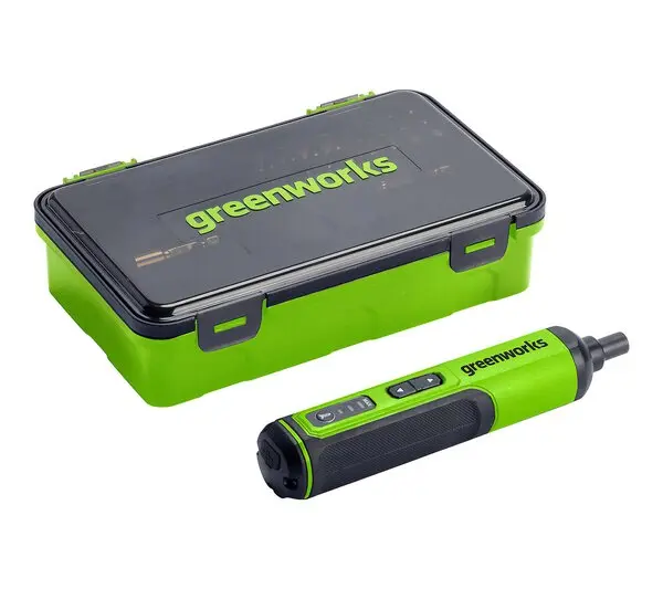 GREENWORKS Single 4v Screwdriver With 26pc Accessory Kit - One-color