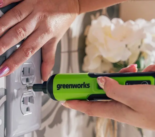 GREENWORKS Single 4v Screwdriver With 26pc Accessory Kit