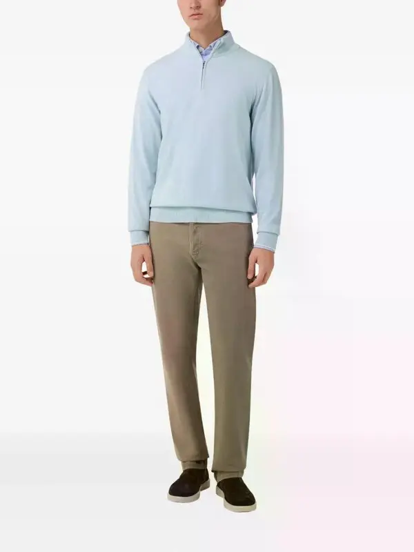 Boggi Milano Cashmere Blend Pullover - Blue