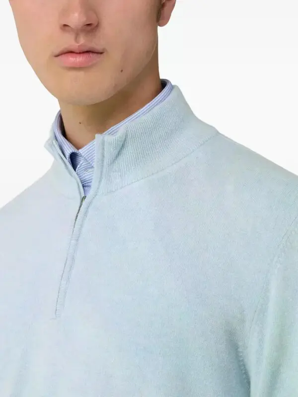 Boggi Milano Cashmere Blend Pullover - Blue