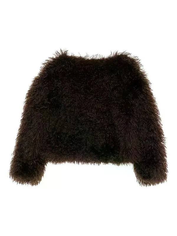 Bimba Y Lola Fur-effect Sweater - Brown