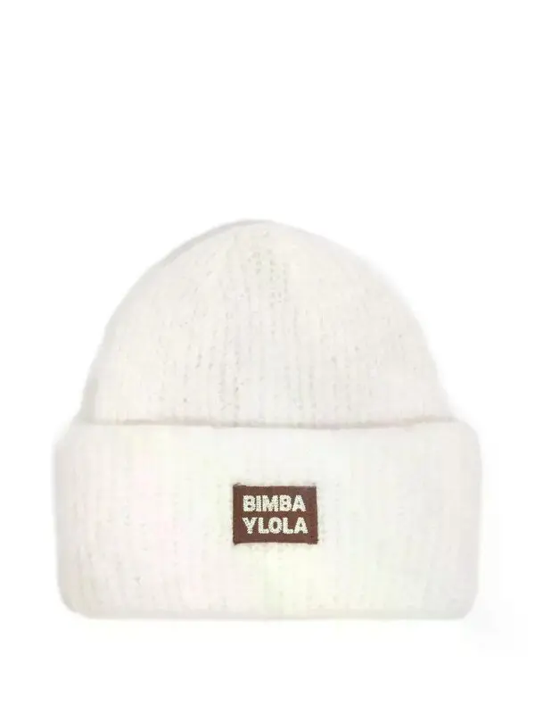 Bimba Y Lola Logo-patch Beanie - White