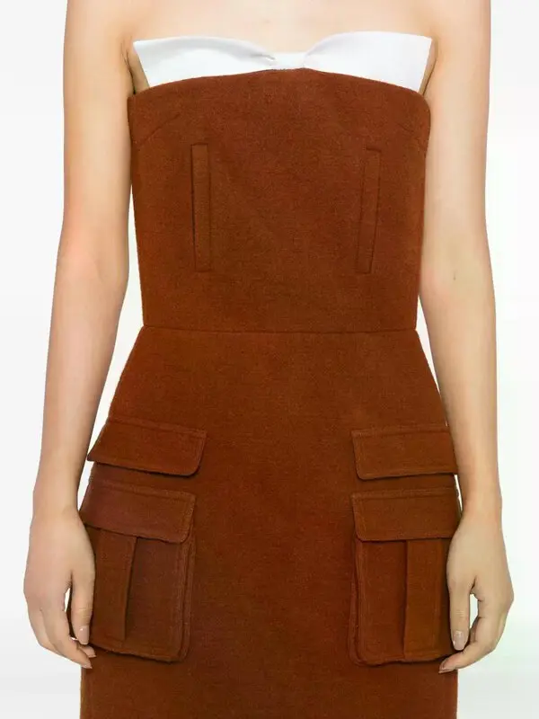 SHUSHU/TONG Bow Strapless Dress