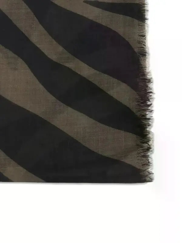 Brunello Cucinelli Patterned Fringed Scarf