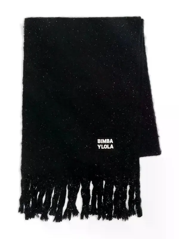 Bimba Y Lola Fringed Scarf - Black