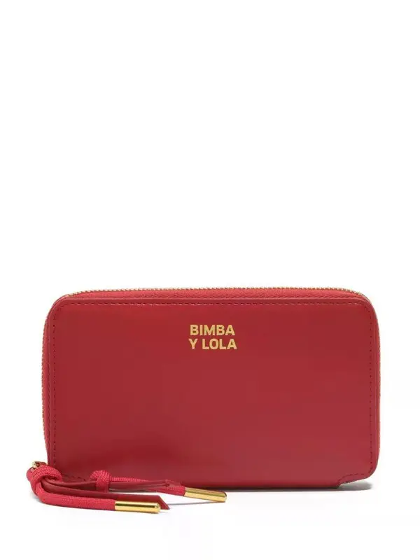 Bimba Y Lola Leather Flap Wallet - Red
