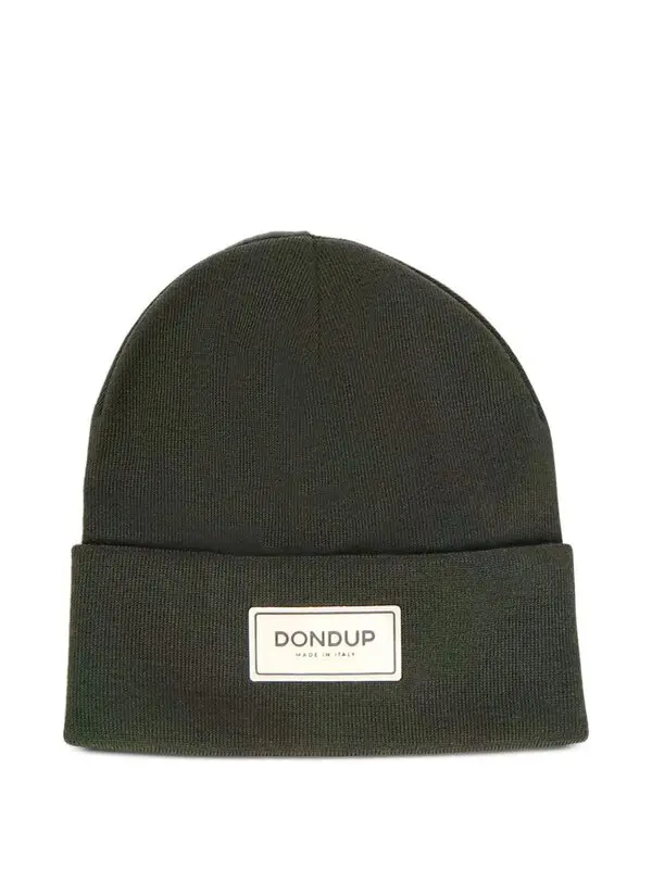 DONDUP Logo-patch Beanie - Green