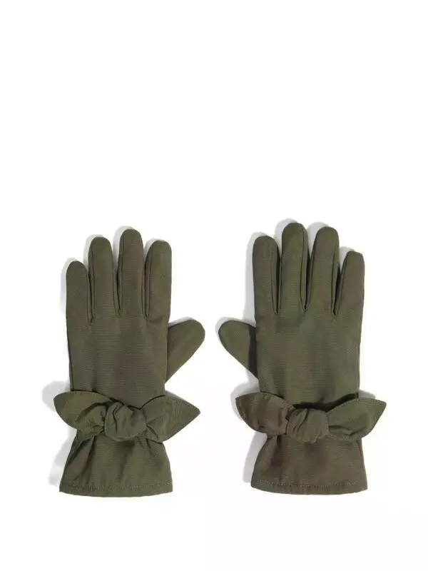 Bimba Y Lola Bow-detail Gloves - Green