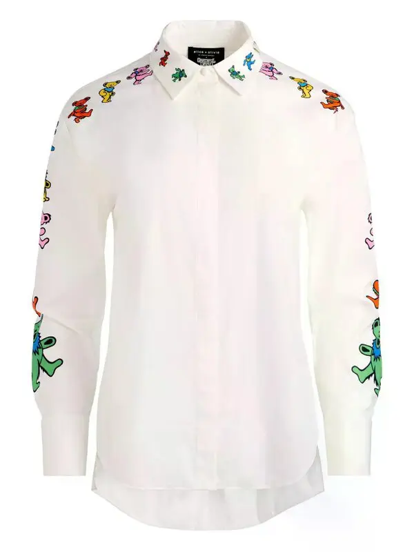 Alice + Olivia Dimitra Button-down Shirt - White
