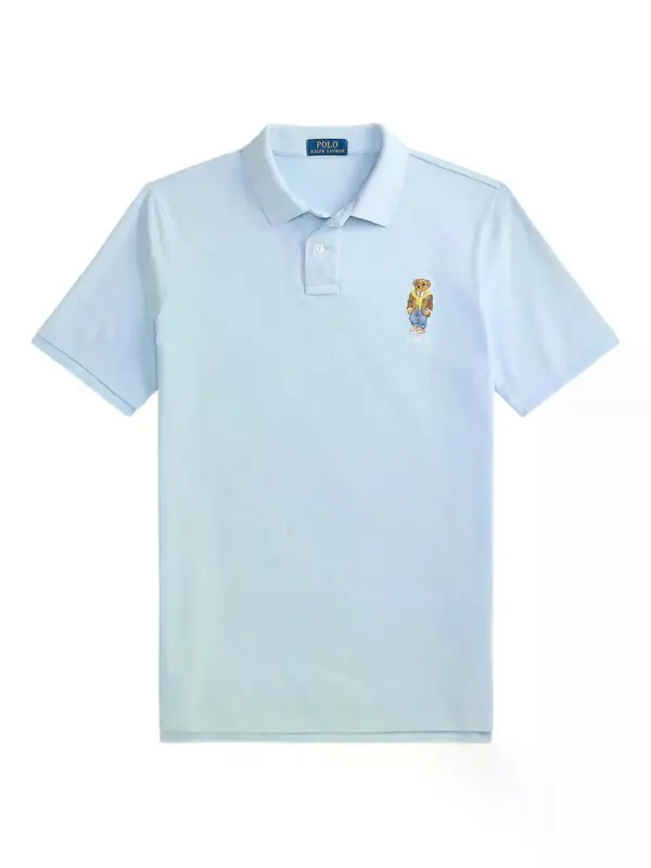 Polo Ralph Lauren Polo Bear-embroidered Polo Shirt - Blue