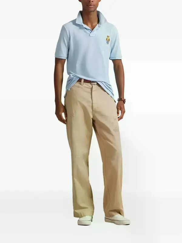 Polo Ralph Lauren Polo Bear-embroidered Polo Shirt - Blue