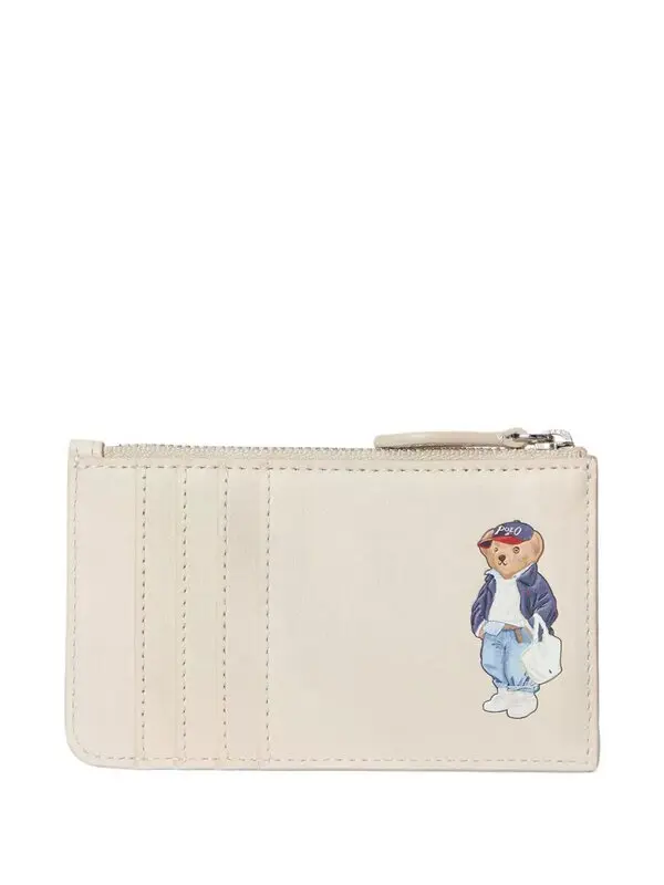 Polo Ralph Lauren Polo Bear Leather Card Holder - Neutrals
