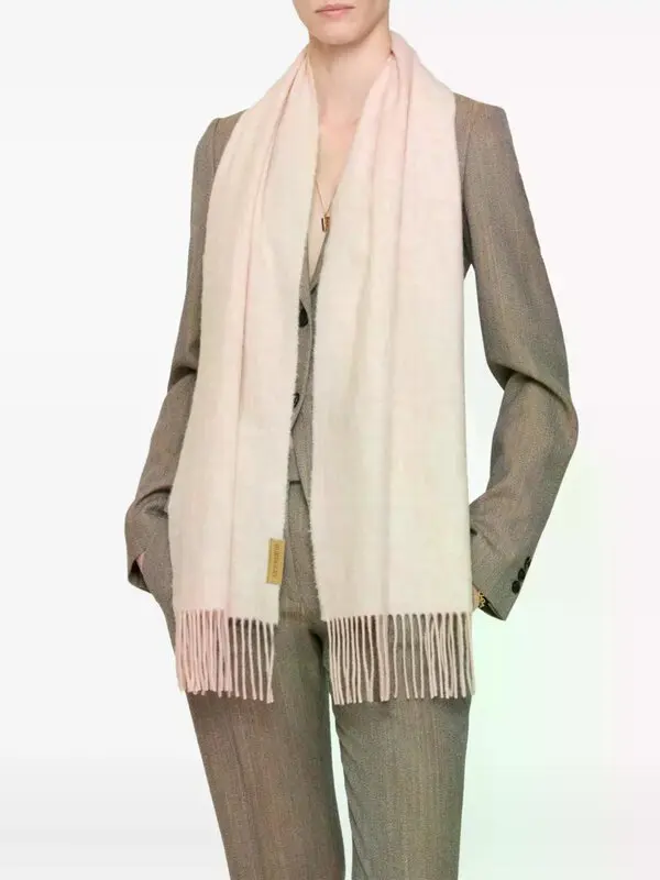 Burberry B Charm Fringed Scarf