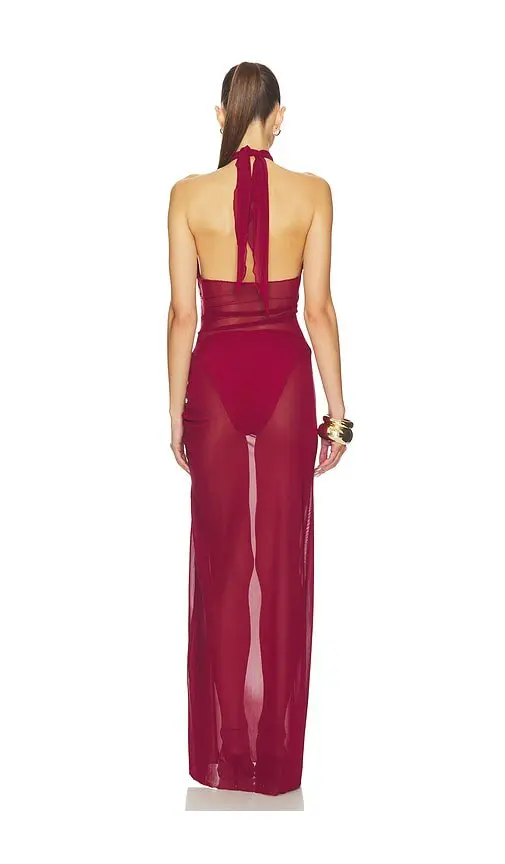 kim shui silk backless dress L'AGENCE Geneva Cover-Up Dress in Bottle Green Multi Charonda Butterfly