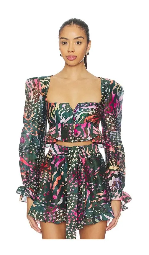 LA FUORI Graphic Jungle Top