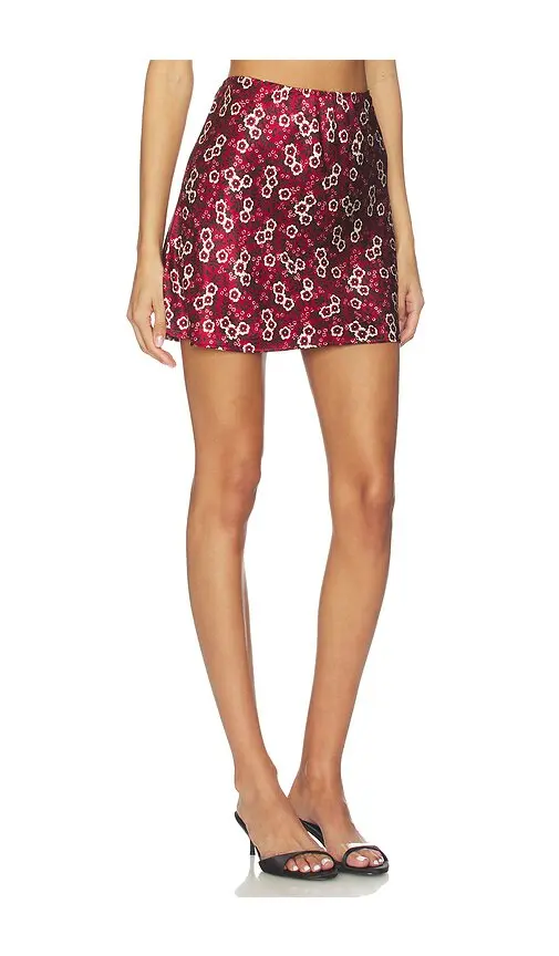 Ciao Lucia Audrey Printed Silk Mini Skirt