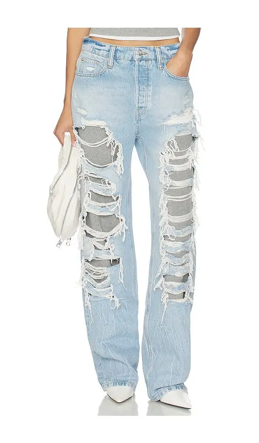 Alexander Wang Distressed Straight Jean