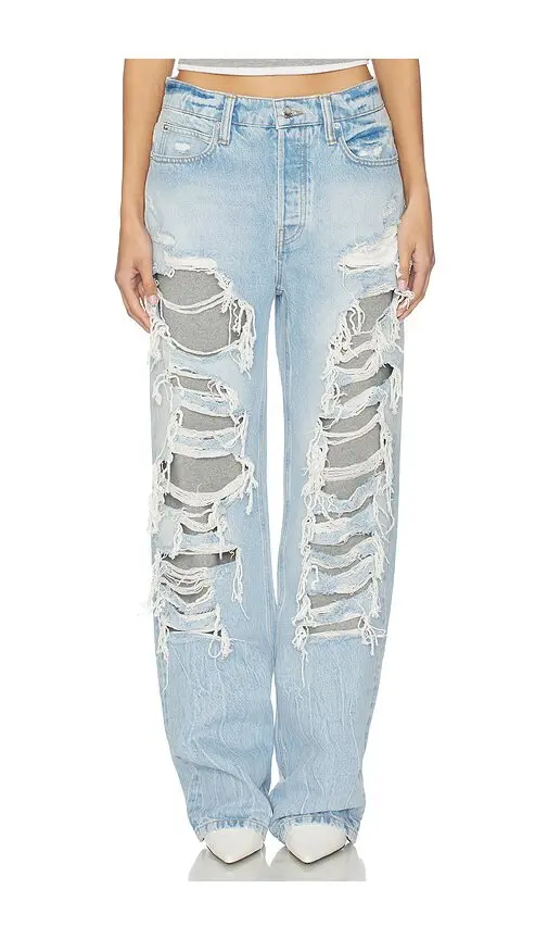Alexander Wang Distressed Straight Jean