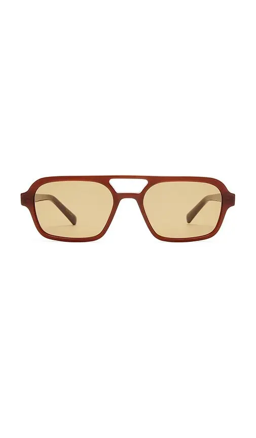 LUV LOU The Dusty Sunglasses - Auburn & Khaki Tint
