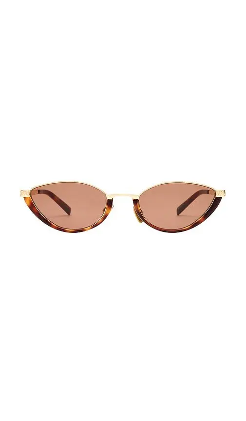 LUV LOU The Lia Sunglasses - Gold & Brown Mono
