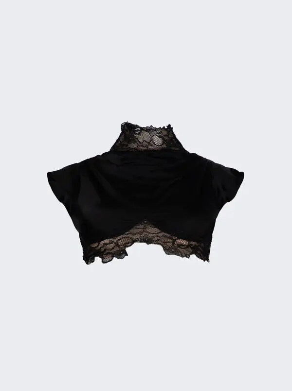 DI PETSA Midnight Lace Crop Top