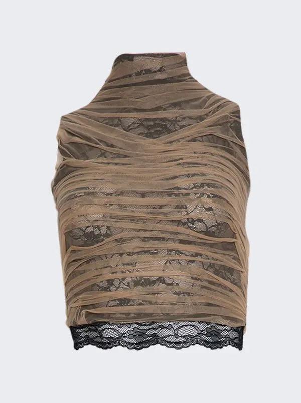 DI PETSA Temptation High Neck Top - Black