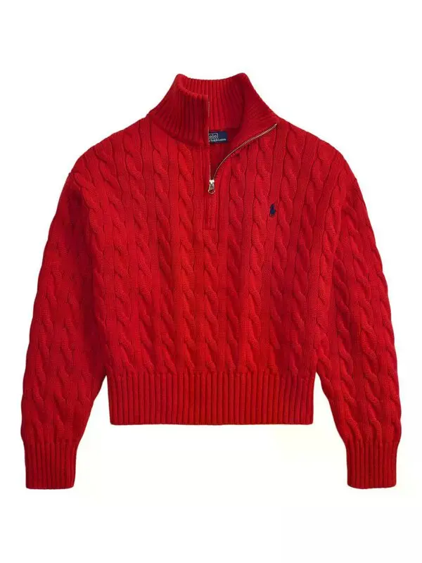 Polo Ralph Lauren Cable-knit Quarter-zip Sweater