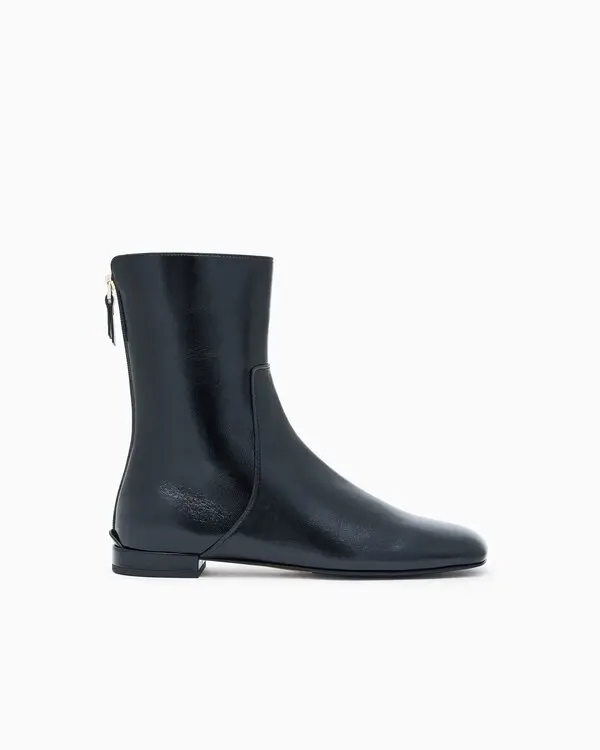 Giorgio Armani Patent-leather Ankle Boots
