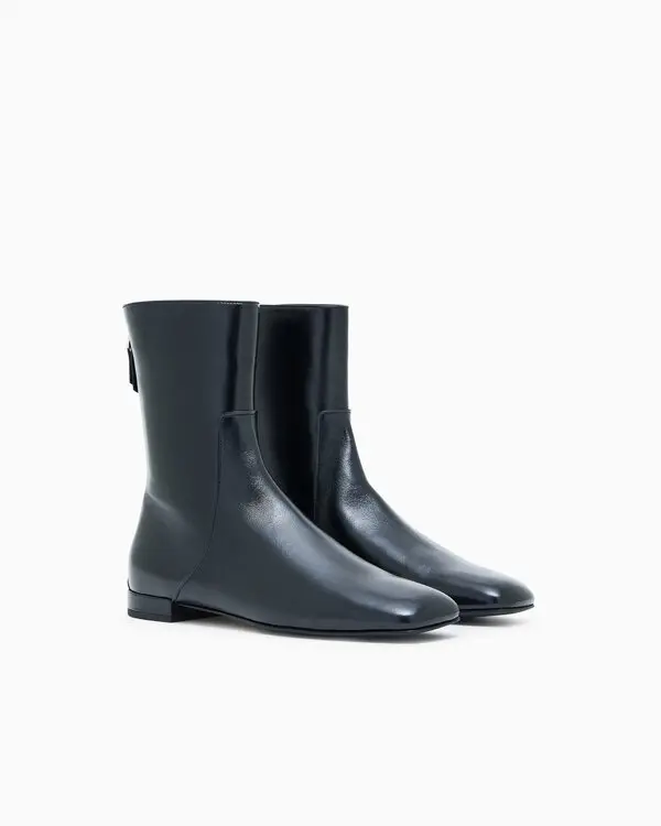 Giorgio Armani Patent-leather Ankle Boots