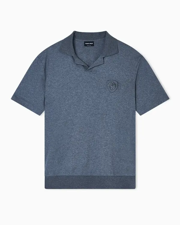 Giorgio Armani Asv Cotton Interlock Polo Shirt - Grey