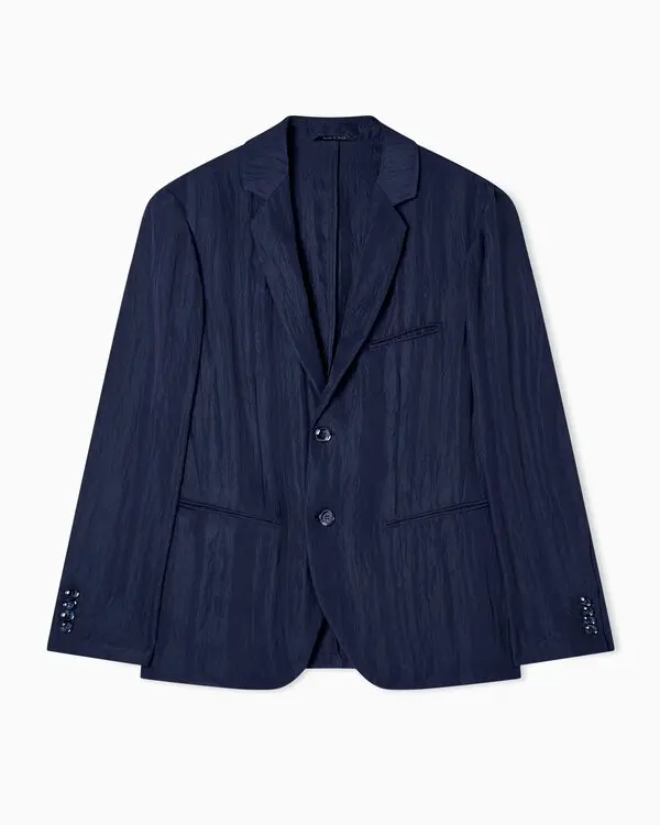 Giorgio Armani Viscose Technical Twill Single-breasted Jacket