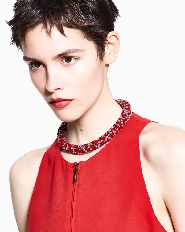 Giorgio Armani Bohemian Glass Choker Necklace