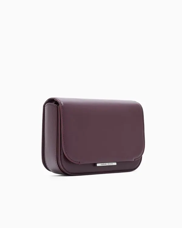 Giorgio Armani Leather Shoulder Bag - Red