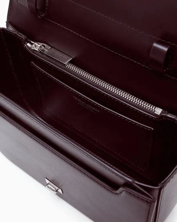 Giorgio Armani Leather Shoulder Bag - Red
