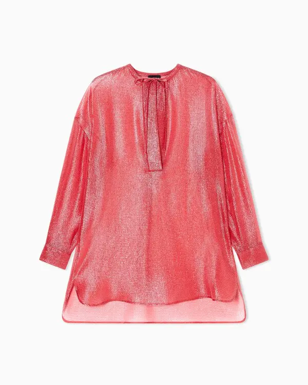 Giorgio Armani Oversized Silk Blend Shirt - Red