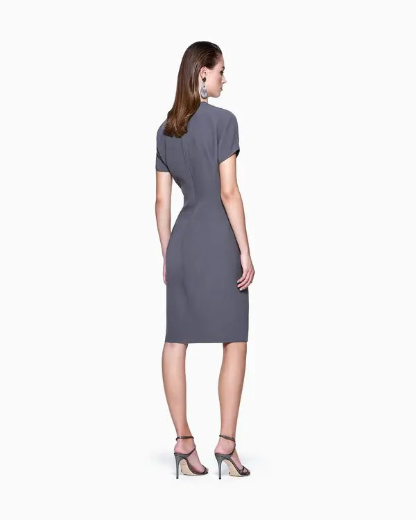 Giorgio Armani Midi Dress In Washed Silk Crêpe