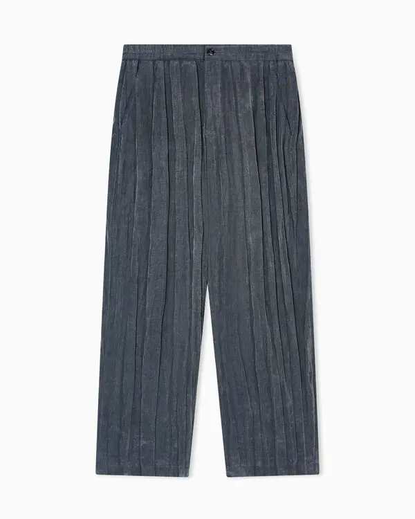 Giorgio Armani Flat-front Pleated Trousers