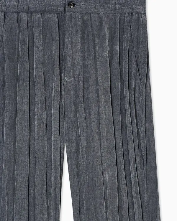 Giorgio Armani Flat-front Pleated Trousers
