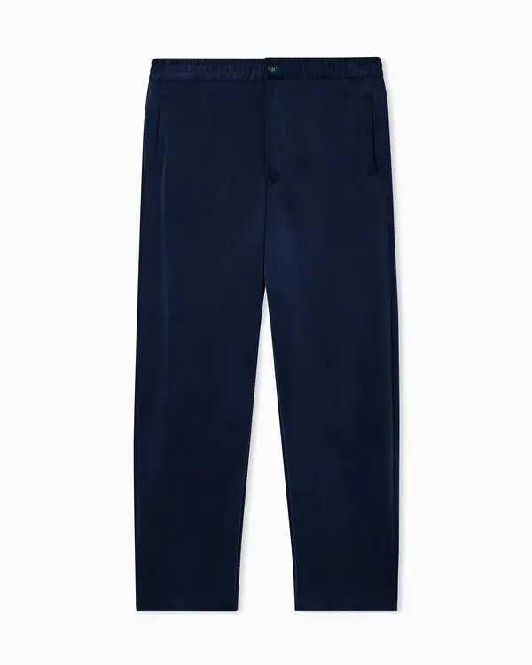 Giorgio Armani Cupro-blend Flat-front Trousers
