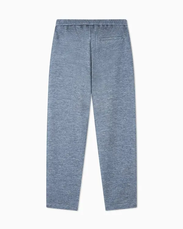Giorgio Armani Flat-front Trousers In Modal And Cashmere Jersey Fleece